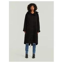 G-Star Raw Parka G-STAR "Rovic Loose Parka", Damen, Gr. M, dk schwarz, Obermaterial: 97% Baumwolle, 3% Elasthan, Jacken Parka