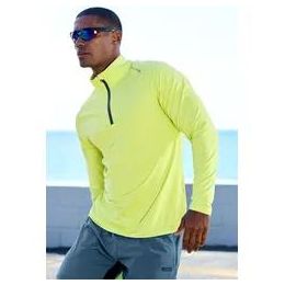 Funktionsshirt AUTHENTIC LE JOGGER, Herren, Gr. XL (56/58), lime, Trikot, Obermaterial: 88% Polyester, 12% Elasthan, unifarben, figurbetont h&uuml;ftlang, ohne Ausschnitt, Raglan&auml;rmel normaler Saum, Shirts Funktionsshirt, mit Stehkragen und Rei&szlig;verschluss
