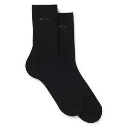 Socken BOSS, Damen, Gr. 39-42, schwarz 001, Viskose, elastisch, Socken Socken, mittelhoch, verst&auml;rkte Zehen- und Fersenpartie