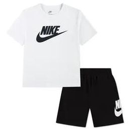 T-Shirt & Shorts Nike SPORTSWEAR "CLUB TEE & SHORT SET", M&auml;dchen, Gr. 122 (7), schwarz, wei&szlig;, Obermaterial: 60% Baumwolle, 40% Polyester, KOB Set-Artikel, f&uuml;r Kinder, 2-teiliges Set, f&uuml;r Sport und Bewegung