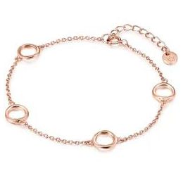 Glanzst&uuml;cke M&uuml;nchen Gliederarmband GLANZST&Uuml;CKE M&Uuml;NCHEN "A1355", rosa (ros&eacute;gold), Armb&auml;nder, Damen, Silber 925 (Sterlingsilber), Gliederarmband, aus Sterling Silber