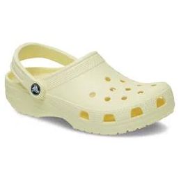 Clog Crocs "Classic Clog", Damen, Gr. 36, hellgelb, gelb light, CrosliteTM, Schuhe Clog, Sommerschuh, Schlappen, Hausschuh passt zu Jibbitz