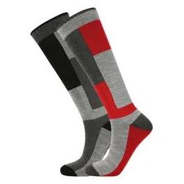 Socken WHISTLER "Corsicana", Herren, Gr. 35/38, rot, 40% Wolle, 40% Polyacryl, 11% Polyamid, 9% Polyester, mehrfarbig, Socken Socken, im praktischen 2er-Pack