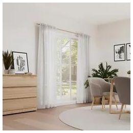 Neutex for you! Vorhang NEUTEX FOR YOU "INTENSE", wollwei&szlig;, B:146cm H:245cm, Polyester, Gardinen, Buntweber mit metallischem Effektgarn