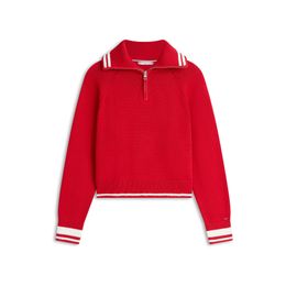 Tommy Hilfiger Pullover 'Varsity' Damen Gr&ouml;&szlig;e M rot / wei&szlig;