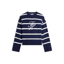 Tommy Hilfiger Pullover Damen Gr&ouml;&szlig;e L nachtblau / wei&szlig;