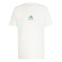 adidas Sportswear Funktionsshirt 'Lounge Pizza' Herren Gr&ouml;&szlig;e M gr&uuml;n / rot / wei&szlig;