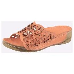 Pantolette Andrea Conti, Damen, Gr. 36, lachs, Glattleder, Schuhe Pantolette