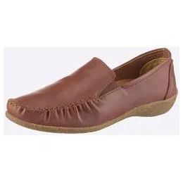 Slipper Loretta, Damen, Gr. 37, rotbraun, Glattleder, Schuhe Slipper