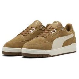 Sneaker Puma "Shuffle Downtown Sneakers Erwachsene", Herren, Gr. 42, braun (coffee milk alpine snow beige wei&szlig;), Obermaterial: Textil, Synthetik, Kuhleder. Futter: Textil. Innensohle: Textil. Laufsohle: Gummi, Schuhe Sneaker