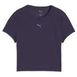 Trainingsshirt Puma "SHAPELUXE Trainings-T-Shirt Damen", Damen, Gr. M, deep plum lila, Obermaterial: 82% Nylon, 18% Elasthan, eng, Rundhals, Shirts