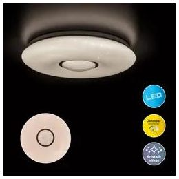 N&auml;ve N&Auml;VE LED Deckenleuchte "Picton", wei&szlig;, 1, &Oslash; 31cm H: 5,5cm, 1 Stk., Leuchten, Schirm Kristalleffekt, Stufenweise dimmbar per Wandschalter, warmwei&szlig;, LED Deckenleuchte