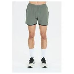 Shorts Endurance "Kros", Herren, Gr. S, US-Gr&ouml;&szlig;en, gr&uuml;n, 95% Polyester, 5% Elasthan, unifarben, kurz, Hosen Shorts, Im 2-in-1-Design mit Quick Dry und Stretch-Funktion