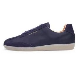 Sneaker Henry Stevens "Travis TIS Herrensneaker", Herren, Gr. 45, blau (navy), Leder und Textil, Schuhe Sneaker, Halbschuh Leder handgefertigt, sportlicher Freizeitschuh Herren
