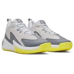Basketballschuh Under Armour "CURRY 3Z 25 SDE", Herren, Gr. 47, halo gray, lumin gelb, titan gray, Leder, Synthetik, Textil, Schuhe