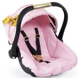 Puppen Autositz BAYER "rosa/goldfarben Schleife", rosa (schleife rosa, goldfarben), Puppenausstattungen, KinderB:34cm H:38cm T:45cm, Kunststoff, Metall, mit Dach, B:34cm H:38cm T:45cm