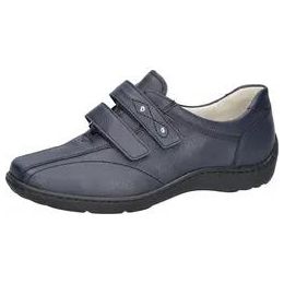 Waldl&auml;ufer Klettschuh WALDL&Auml;UFER "HENNI", Damen, Gr. 5,5 (38,5), dunkelblau, Nappaleder, Schuhe Klettschuh, Bequemschuh, Slipper mit abgepolstertem Schaftrand und Komfortweite H