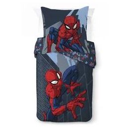 Kinderbettw&auml;sche MARVEL "MARVEL Spiderman Bettbezug-Set 135x200 cm + Kissenbezug 80x80 cm", blau, B/L: 137cm x 200cm, 1 Stk., 1 Stk., Washed Cotton, B/L: 80cm x 80cm, 2 tlg., Washed Cotton, Obermaterial: 100% Baumwolle, Bettw&auml;sche, 100 % Baumwolle, maschinenwaschbar, wendbar