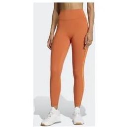 Trainingstights Adidas PERFORMANCE "OPTIME WORKOUT 3-STREIFEN 7/8 LEGGINGS", Damen, Gr. M, N-Gr, fox orange, normal, gr., Obermaterial: 73% Polyester, 27% Elasthan, 7/8-L&auml;nge, Hosen