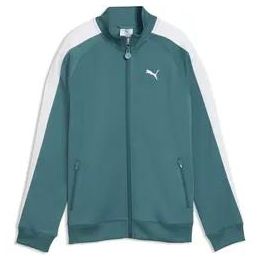 Sweatjacke Puma "T7 ALWAYS ON Trainingsjacke Jungen", Jungen, Gr. 152, emerald ice gr&uuml;n, Obermaterial: 100% Polyester. Rippe: 98% Polyester, 2% Elasthan, Sweatjacken Sweatjacke