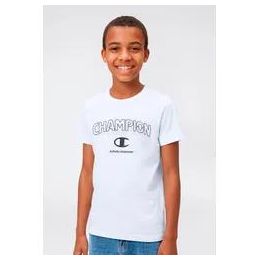 T-Shirt Champion "Graphic T-Shirt", Jungen, Gr. XL (164/170), wht, Obermaterial: 100% Baumwolle, normal, Rundhals, Shirts T-Shirt, f&uuml;r Kinder, sportlicher Stil, Kurzarm, f&uuml;r sportliche Aktivit&auml;ten
