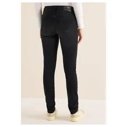 Slim-fit-Jeans Cecil, Damen, Gr. 36, L&auml;nge 32, schwarz washed, Jeans, 73% Baumwolle, 25% Polyester, 2% Elasthan, unifarben, kn&ouml;chellang, Jeans Slim-fit-Jeans, High Waist