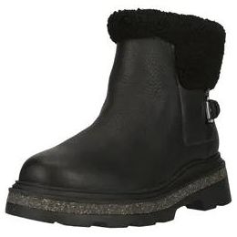 Stiefel Clarks "Hencroft Madi Waterproof", Damen, Gr. 41, schwarz, Leder, Schuhe Stiefel, mit federndem Contour Cushion-Fu&szlig;bett