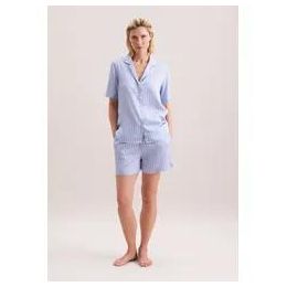 Pyjama Seidensticker, Damen, Gr. 42, blau, 100% Modal, gestreift, Homewear-Sets Pyjama