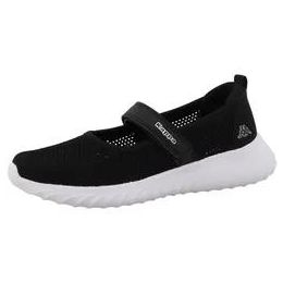Sneaker Ballerinas Kappa "FANIA", Damen, Gr. 40, schwarz, Synthetik, Schuhe, Sommerschuhe, Freizeitschuh, Halbschuh, Slipper
