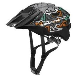 Fahrradhelm Cratoni "AllRide Jr." Gr. 53, schwarz (wild, anthrazit matt), Helme, 53/59 Kopfumfang: 53cm - 59cm, Farbeins&auml;tze