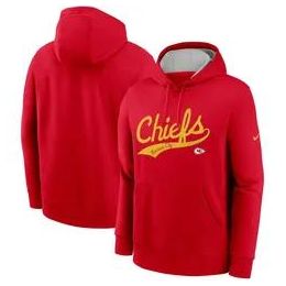 Kapuzenpullover Nike "Nike Hoodie Kansas City Chiefs Nike Club Fleece", Damen, Gr. XXL, rot, 82% Baumwolle, 18% Polyester, Pullover Kapuzenpullover