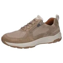 Waldl&auml;ufer Sneaker WALDL&Auml;UFER "H-TOM", Herren, Gr. 11 (46), beige, Nubukleder, Veloursleder, Schuhe Sneaker, Schn&uuml;rschuh, Komfortschuh in bequemer Schuhweite H (= sehr weit)
