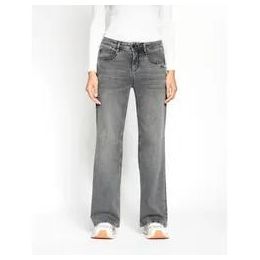 Weite Jeans Gang "Gang Jeans Wide Fit 94AMELIE WIDE", Damen, Gr. 30, grau denim, Stoff, 86% Baumwolle, 12% Polyester, 2% Elasthan, Jeans