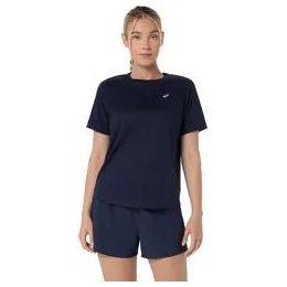 Laufshirt asics "asics CORE TOP", Damen, Gr. S, midnight, Obermaterial: 100% Polyester, Shirts Laufshirt, f&uuml;r Sportmode, Fr&uuml;hlings- und Herbstmode, mit reflektierenden Details