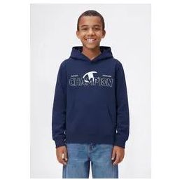 Kapuzensweatshirt Champion "Graphic Terry Hoodie", Jungen, Gr. XL (164/170), nava, Obermaterial: 54% Baumwolle, 46% Polyester, Sweatshirts, mit Kapuze, f&uuml;r Kinder, bequeme Passform