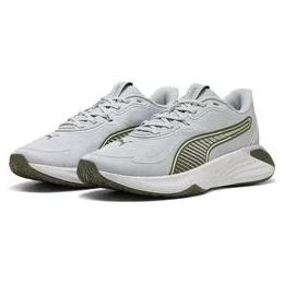 Trainingsschuh Puma "PWR HYBRID TR", Damen, Gr. 39, cool light gray, feather gray, loden gr&uuml;n, apple spritz, Textil, Schuhe, mit ProFoam-D&auml;mpfung, mit TPU-Fersenklammer, mit PWRTAPE