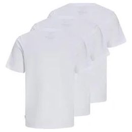 Jack & Jones T-Shirt JACK & JONES JUNIOR "JJEORGANIC BASIC TEE SS 3PK MP NOOS JNR", Jungen, Gr. 140, wei&szlig; pack:with 3xwei&szlig;, Single Jersey, Obermaterial: 100% Baumwolle, unifarben, regular fit normal, Rundhals, Shirts T-Shirt