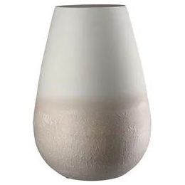 Tischvase Gilde "Vase rund Echo beige", beige, B:23cm H:33cm T:23cm, Metall, Vasen