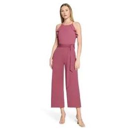 Overall Vera Mont "Damen mit Volant", Damen, Gr. 40, Normalgr&ouml;&szlig;en, sweet bloom, Obermaterial: 95% Polyester, 5% Elasthan, festlich, figurumspielend, amerikanischer Ausschnitt, Overalls Overall, Bindeband