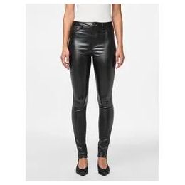 Jeggings Pieces "PCHIGHSKIN WEAR GLITTER JEGGINGS NOOS BC", Damen, Gr. S (36), N-Gr, schwarz detail:glitter, Web, Obermaterial: 77% Viskose, 20% Nylon, 3% Elasthan, Glitzermuster, unifarben, skinny fit kn&ouml;chellang, Hosen Jeggings, mit Glitzer-Effekt