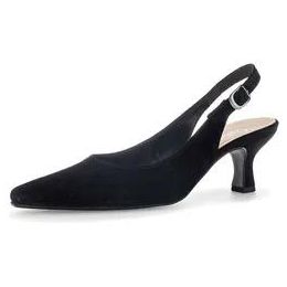 Slingpumps Gabor "Slingpumps", Damen, Gr. 41, schwarz, Schuhe Slingpumps