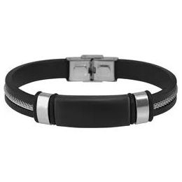 Adelia&acute;s Edelstahlarmband ADELIA ́S "Herren Armband aus Edelstahl 21 cm", schwarz, Armb&auml;nder, Herren, 21, Edelstahl, Edelstahlarmband
