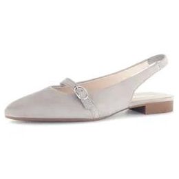 Slingpumps Gabor "Slingpumps", Damen, Gr. 38,5, grau, Schuhe Slingpumps
