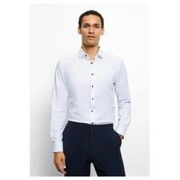 Businesshemd OLYMP "OLYMP Level Five 24/Seven, body fit, Modern Kent", Herren, Gr. 44, Normaler Arm, wei&szlig;, 64% Baumwolle, 27% Polyester, 9% Elasthan, Hemden