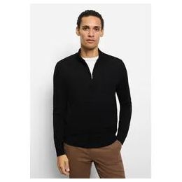 Strickpullover OLYMP "OLYMP Casual Strick", Herren, Gr. XL, schwarz, 100% Schurwolle, Pullover Strickpullover