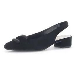 Slingpumps Gabor "Slingpumps", Damen, Gr. 36, schwarz, Schuhe Slingpumps