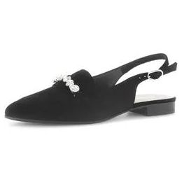 Slingpumps Gabor "Slingpumps", Damen, Gr. 38, schwarz, Schuhe Slingpumps