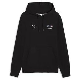 Hoodie Puma "BMW M MOTORSPORT Essentials Hoodie Herren", Herren, Gr. M, schwarz, Obermaterial: 32% Polyester, 68% Baumwolle; Kapuzenfutter: 100% Baumwolle; Rippe: 97% Baumwolle, 3% Elasthan, normal, Sweatshirts Hoodie