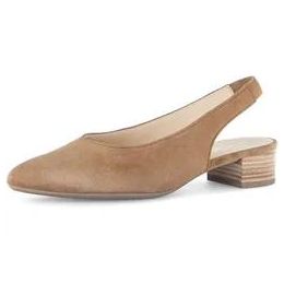 Slingpumps Gabor "Slingpumps", Damen, Gr. 40,5, braun, Schuhe Slingpumps
