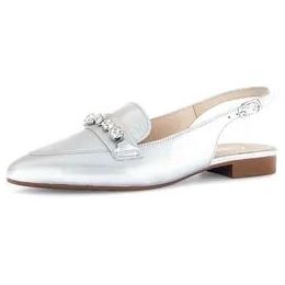 Slingpumps Gabor "Slingpumps", Damen, Gr. 36, silber, Schuhe Slingpumps